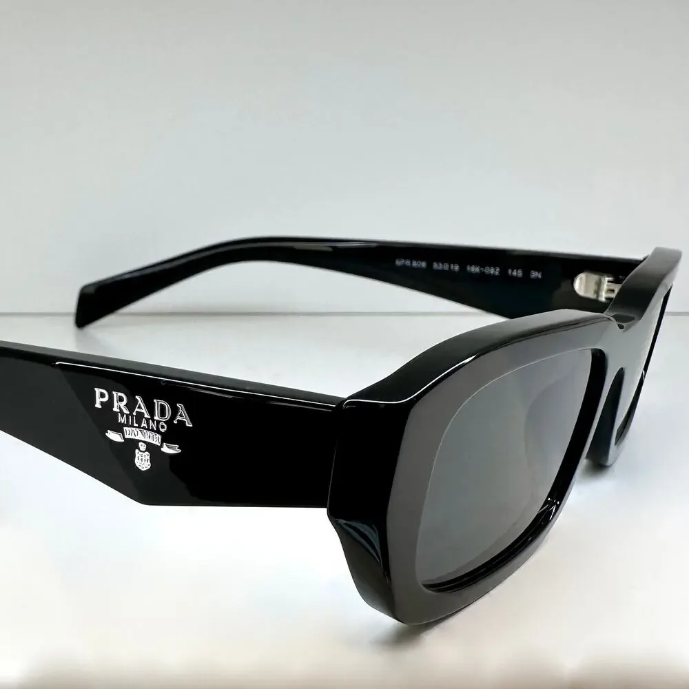 Prada | Accessories | New Prada Sunglasses Black Symbole Logo Rectangle ...